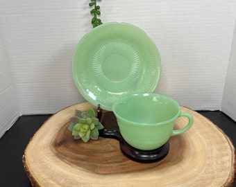 Fire King Tea Cup and Saucer - Etsy