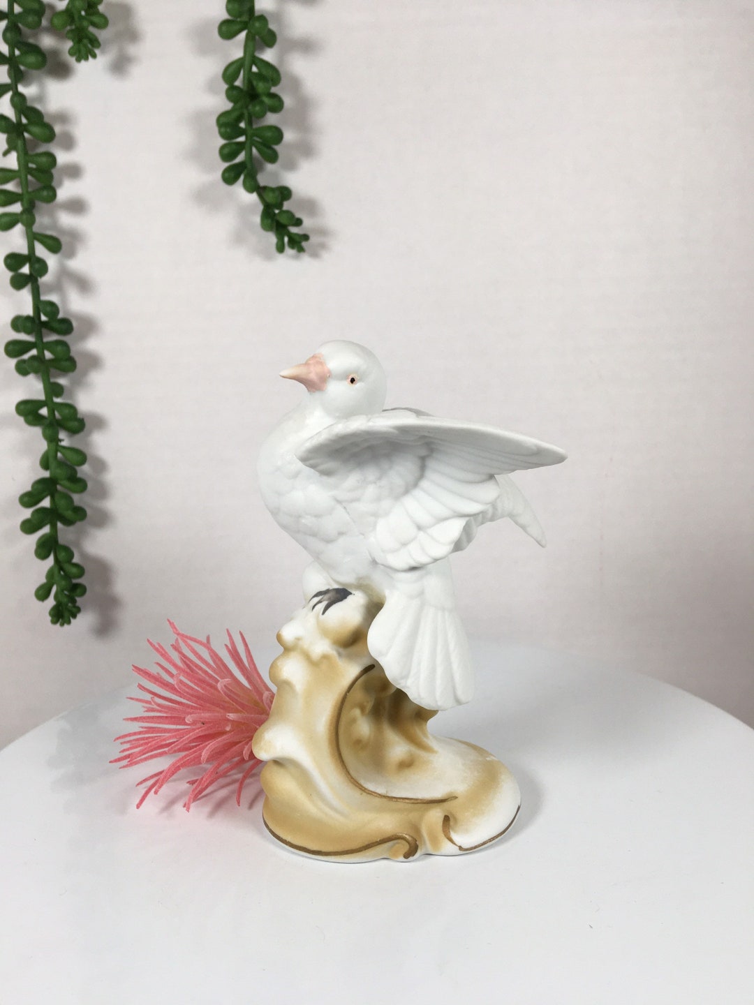 Vintage Lefton China Hand Painted White Dove Figurine KW 2291 Cottage ...