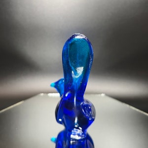 Fenton Glass Long Tailed Cobalt Blue Bird Figurine Fenton Stamped ...