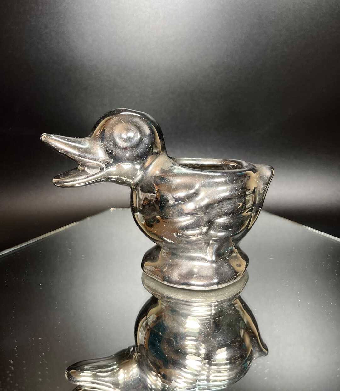 Mccoy Pottery Small Silver Ceramic Duck Vase Succulent Air - Etsy