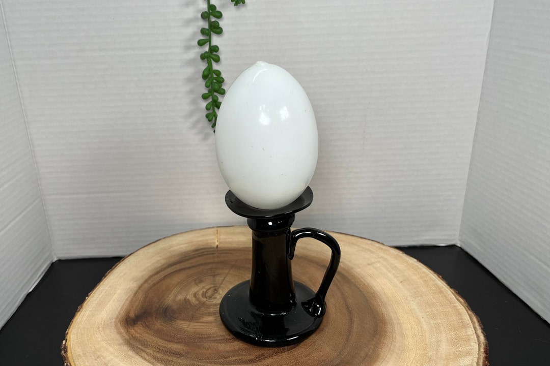 Antique Large 4" L Blown Milk Glass Egg Sock Darner Rough Pontil Mark ...