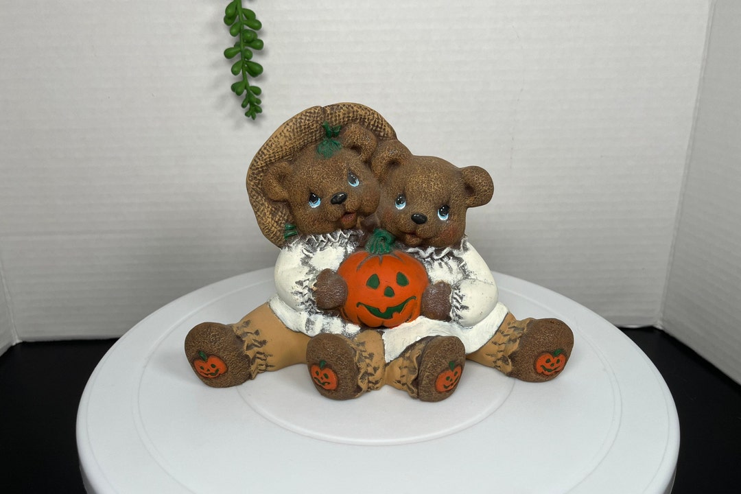 Scarecrow Cuddle Bears Jack ‘O Lanterns Clay Magic Mold Ceramic Bisque ...