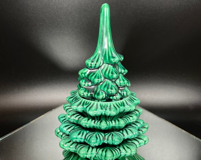 Atlantic Mold Christmas Tree Lighter Stackable Ashtrays Signed '81 No ...