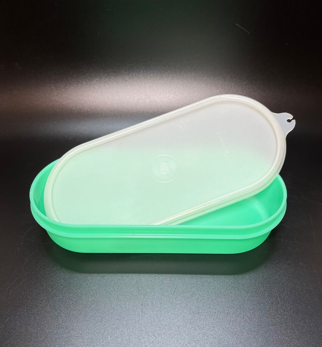 Tupperware Oval Grate & Store Container 1375 Jadeite Mint Green Sheer ...