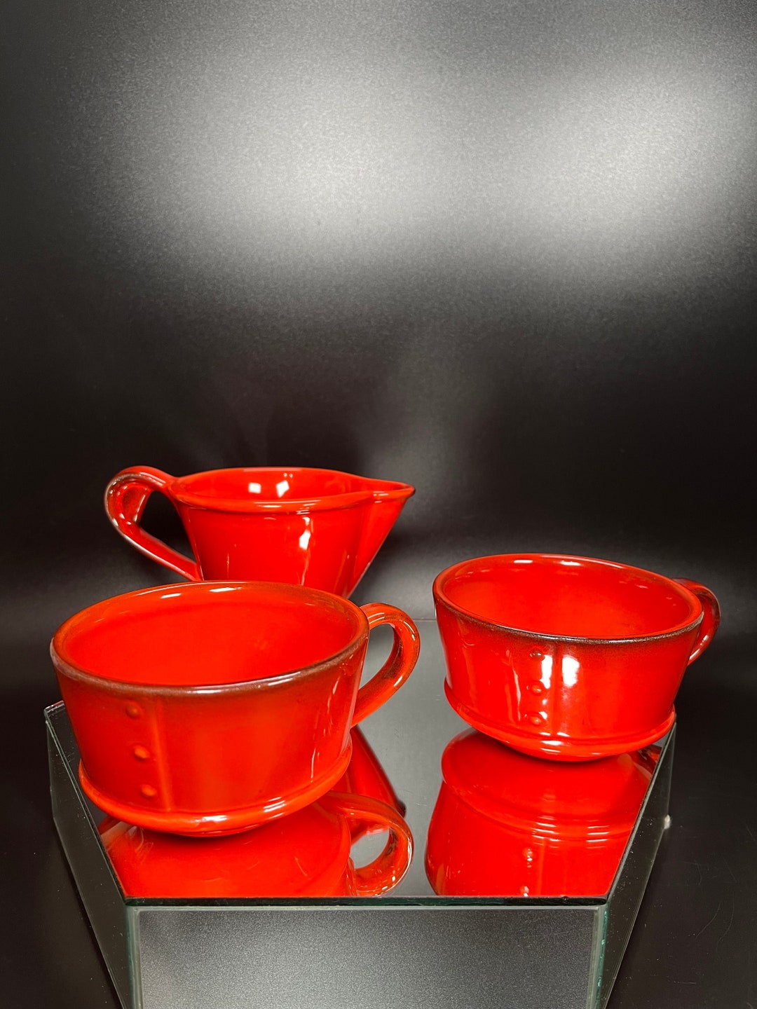 Metlox Pottery Poppytrail Red Rooster Coffee Tea Cups 2 Pcs 1930's-1950 ...
