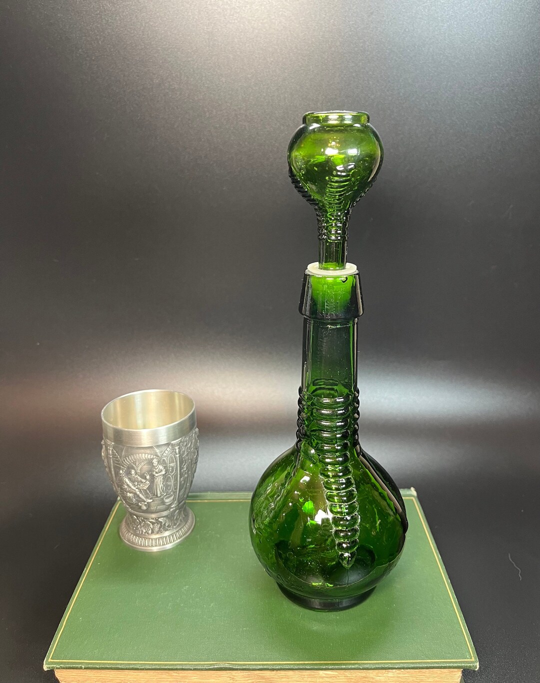Ball and Claw Bitters Emerald Green Glass Bottle Original Stopper ...