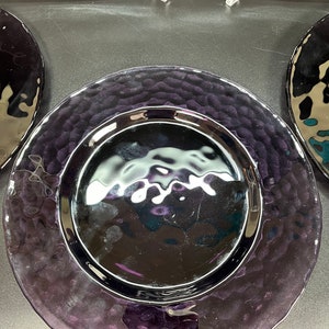 Bormioli Rocco Studio Palatina Amethyst Purple Glass Lunch Salad Plates ...