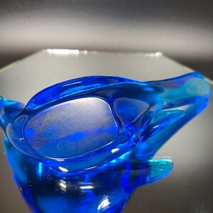 Fenton Glass Long Tailed Cobalt Blue Bird Figurine Fenton Stamped ...