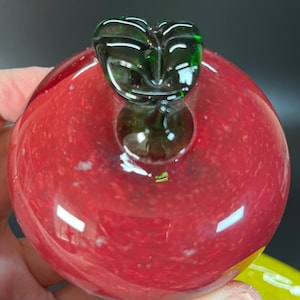 Blown Glass Fruit Figurines Red Apple, Textured Orange, Purple Grape ...