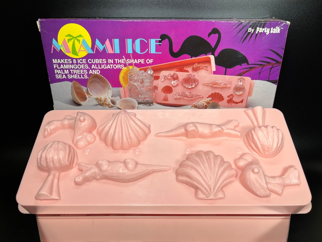 Miami Ice by Party Talk Ice Cube Tray 3D Ice Cube Maker of Flamingos ...