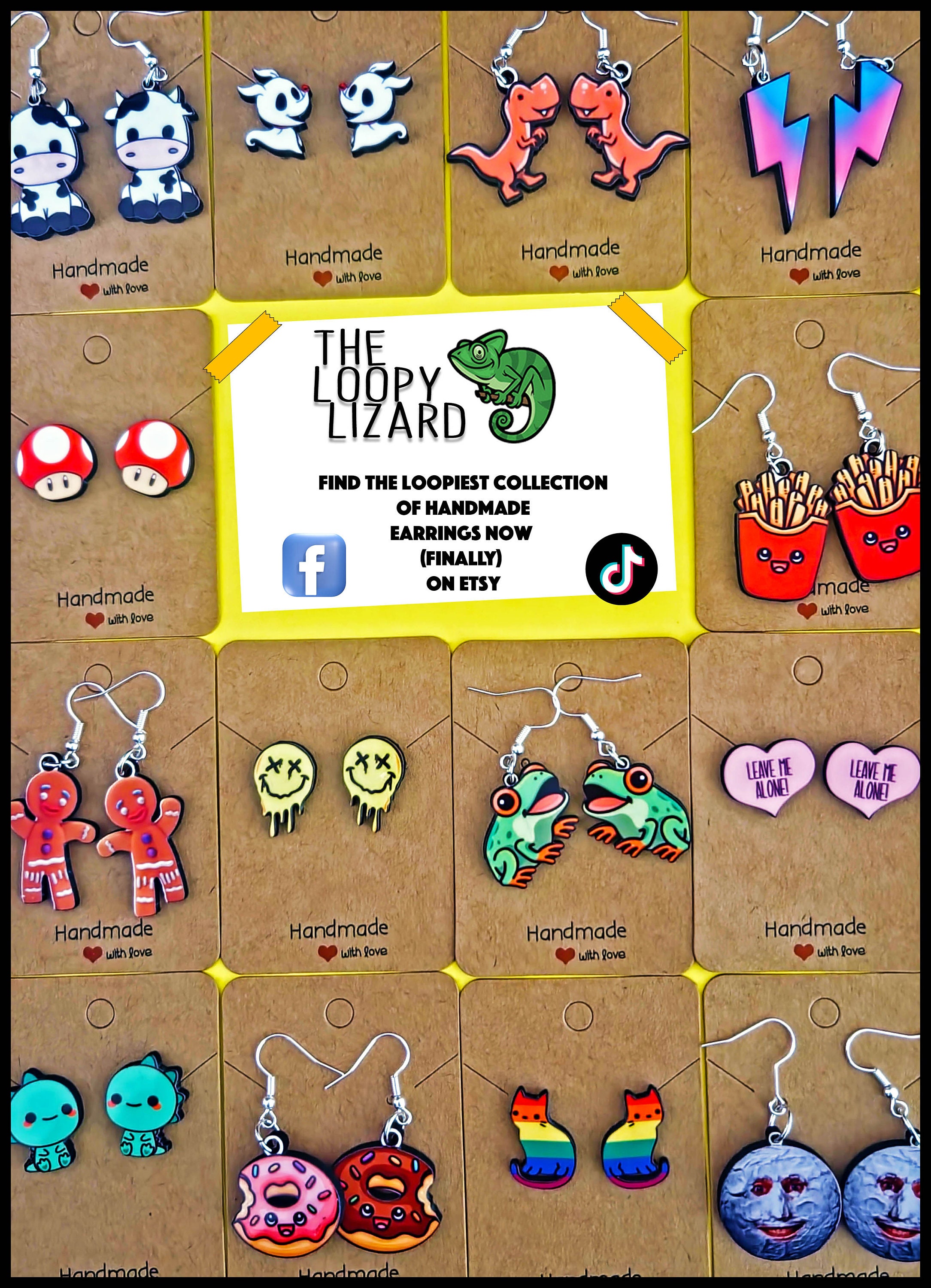 Green Alien Stud / Loop Earrings Cartoon Earrings Sci-fi Earrings the ...