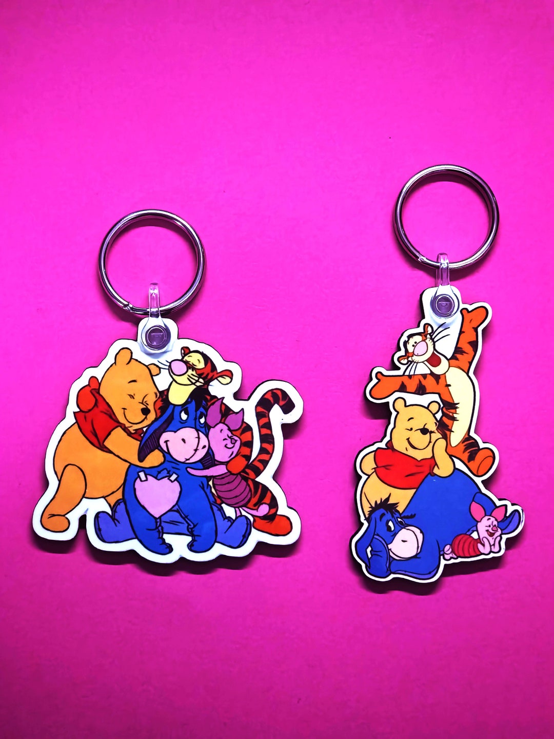 Winnie the Pooh and Gang Keyring - Pooh Keyring - Piglet Keyring ...
