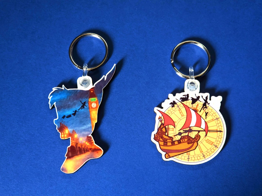 Peter Pan Keyring - Pirate Ship Keyring - Clock Keyring - Unique ...