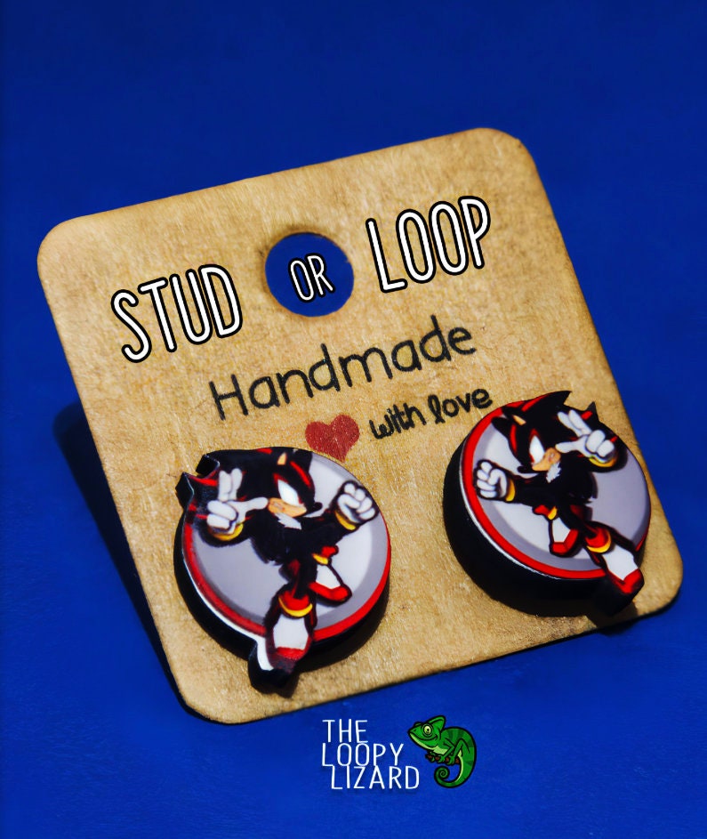 Video Game Stud/dangle Earrings Retro Earrings Villain Earrings Shadow ...