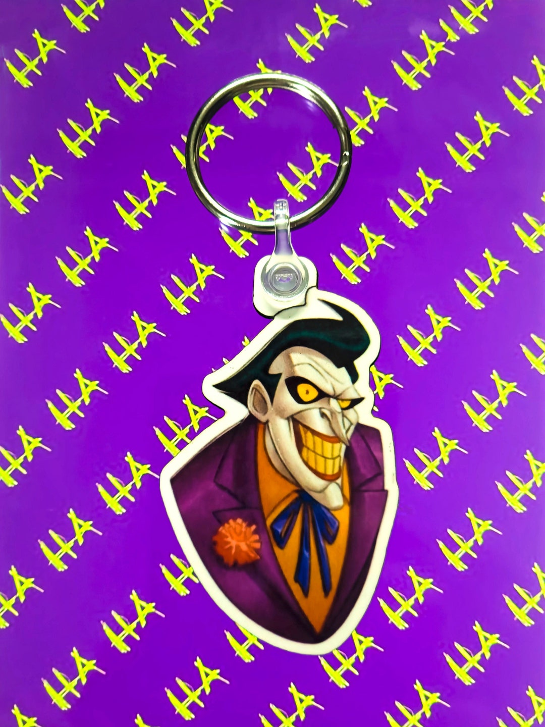 Joker Keyring Harley Quinn Keyring Superhero Gift Batman Keychain Comic ...