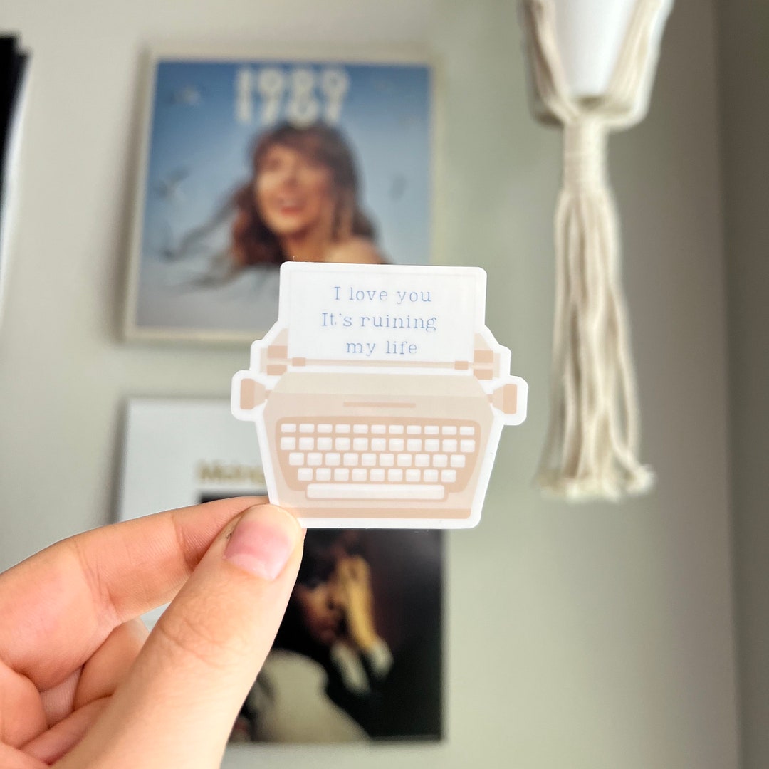 Taylor Sticker Tortured Poets Fortnight Typewriter New Album Quote ...