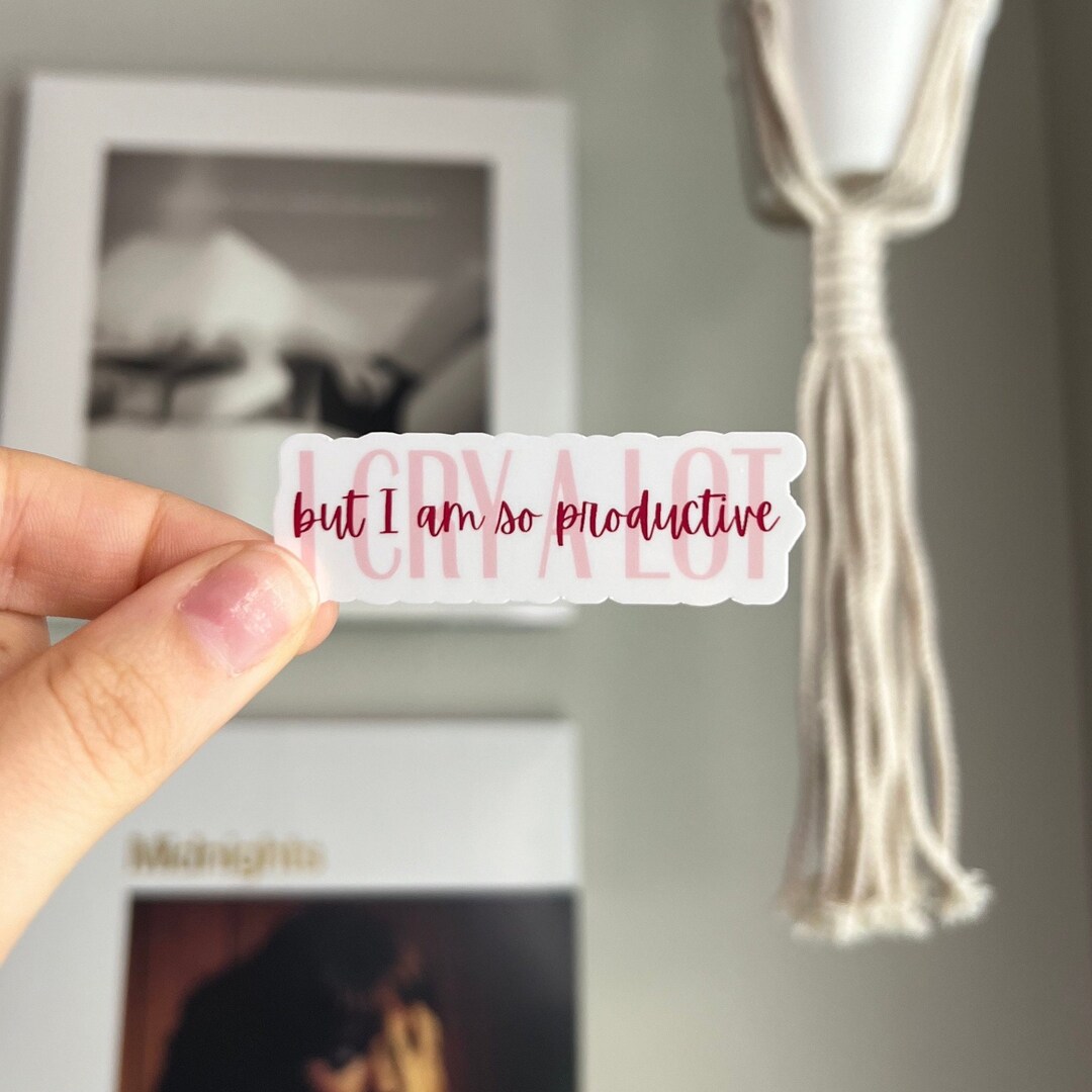 Taylor Sticker Tortured Poets I Cry A Lot New Album Quote Apparel Gift ...