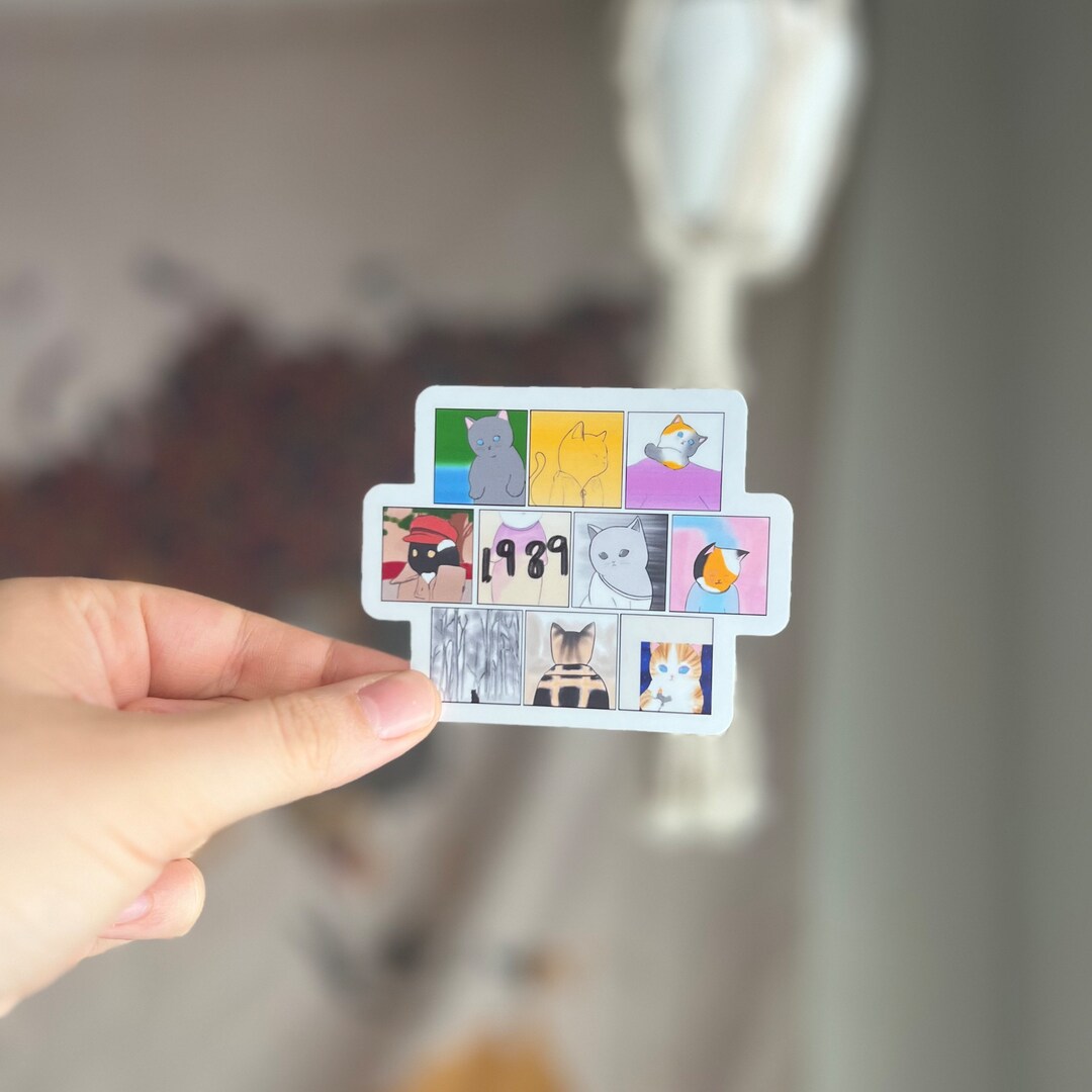 Taylor Sticker All the Eras Cats Midnights Swift Sticker - Etsy