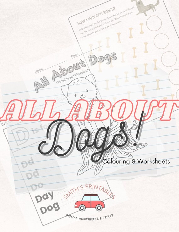 All About Dogs Worksheets and Colouring Homeschool Learn - Etsy