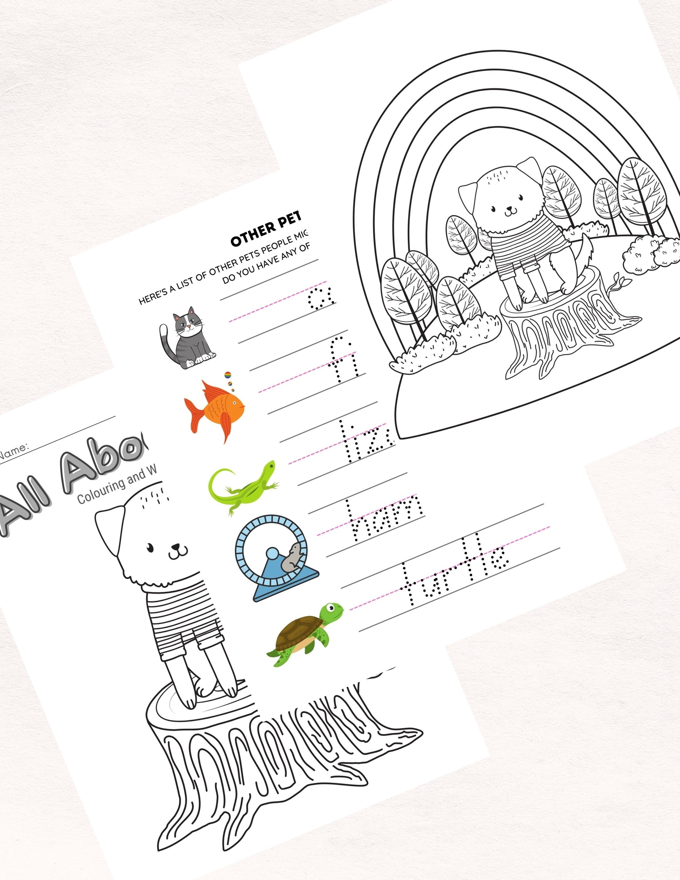 All About Dogs! Worksheets and Colouring | Homeschool | Learn at Home ...