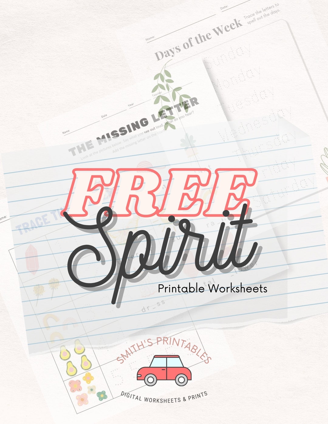 Free Spirit Worksheets | Teacher Printable | Home School | Boho ...