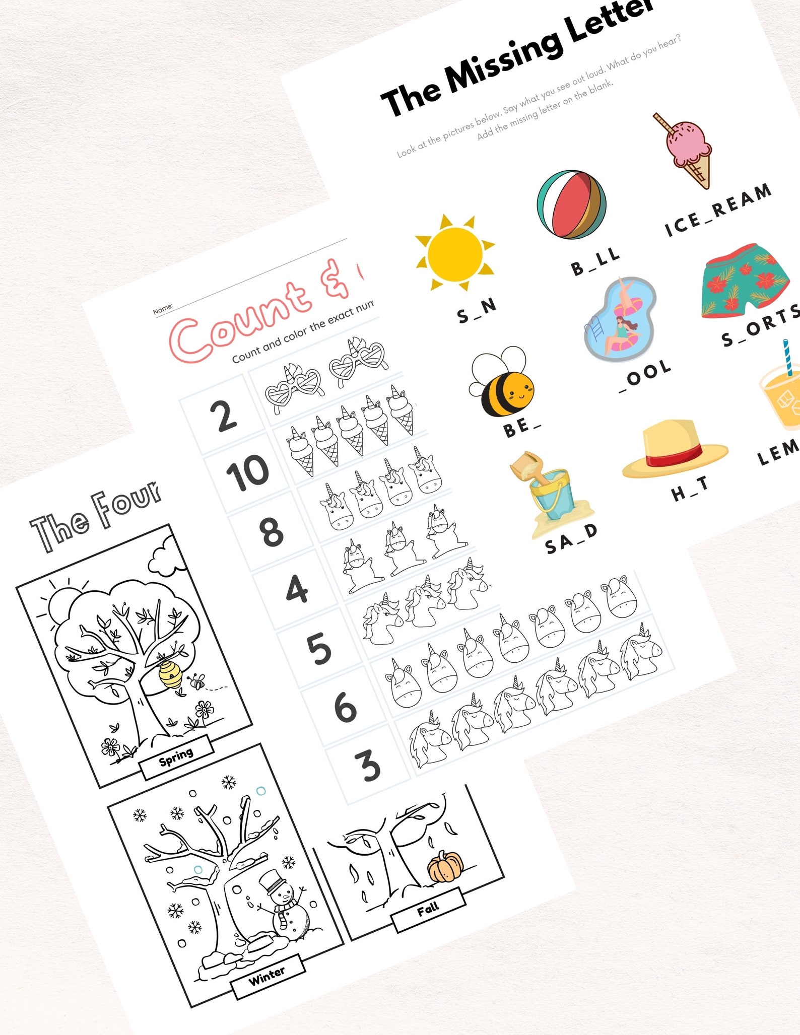 Summer Refresh Worksheets and Colouring | Homeschool | Learn at Home ...