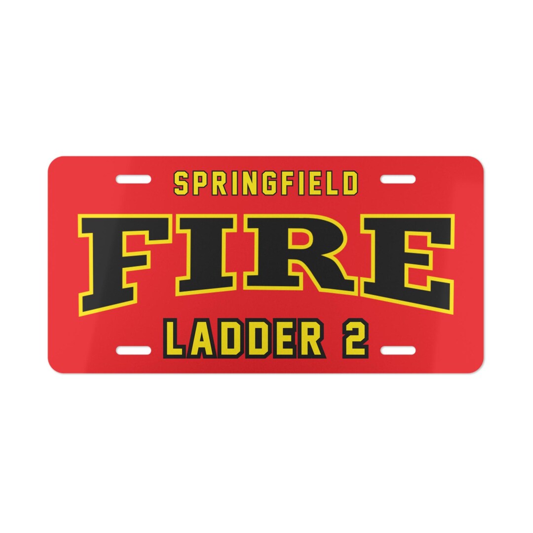 Fire Department Metal License Plate, Personalized Fire Department ...
