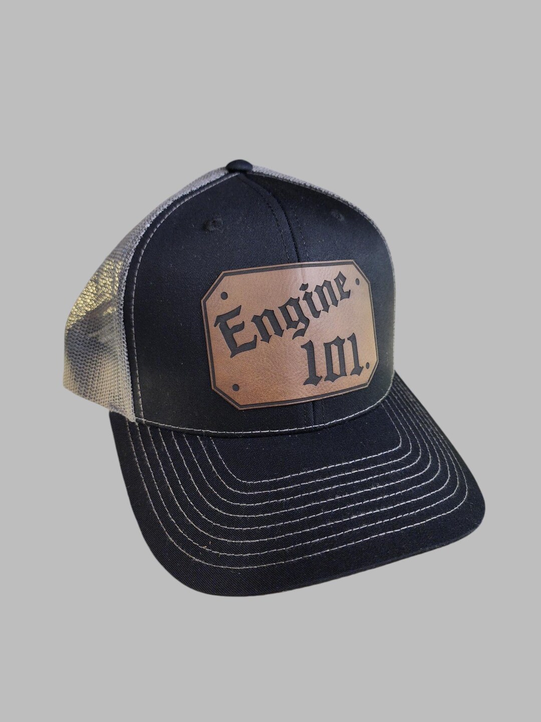Custom Firefighter Leather Patch Hat - Richardson 112, Passport, Engine, Ladder, Fire Hat - Etsy
