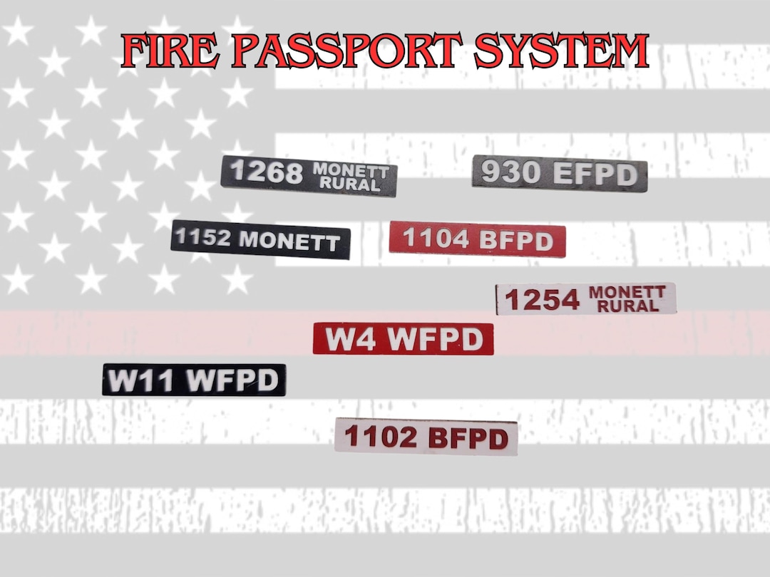 Firefighter Passport Tags - Firefighter Tags, Accountability, Incident ...