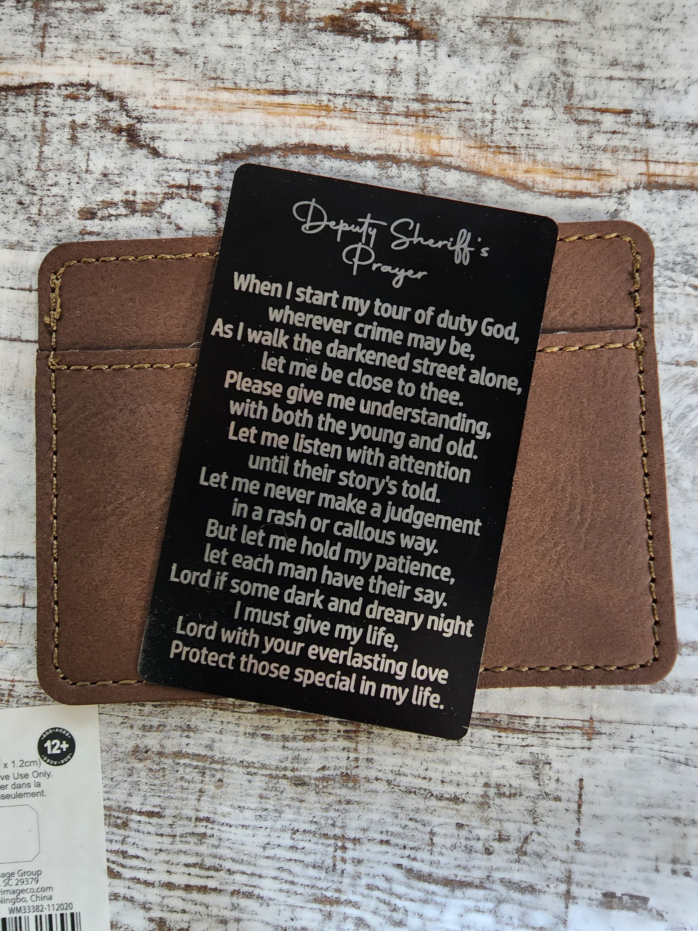 Personalized Police Insert Card, Police Officer's Prayer, Deputy ...