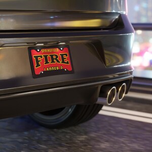 Fire Department Metal License Plate, Personalized Fire Department ...