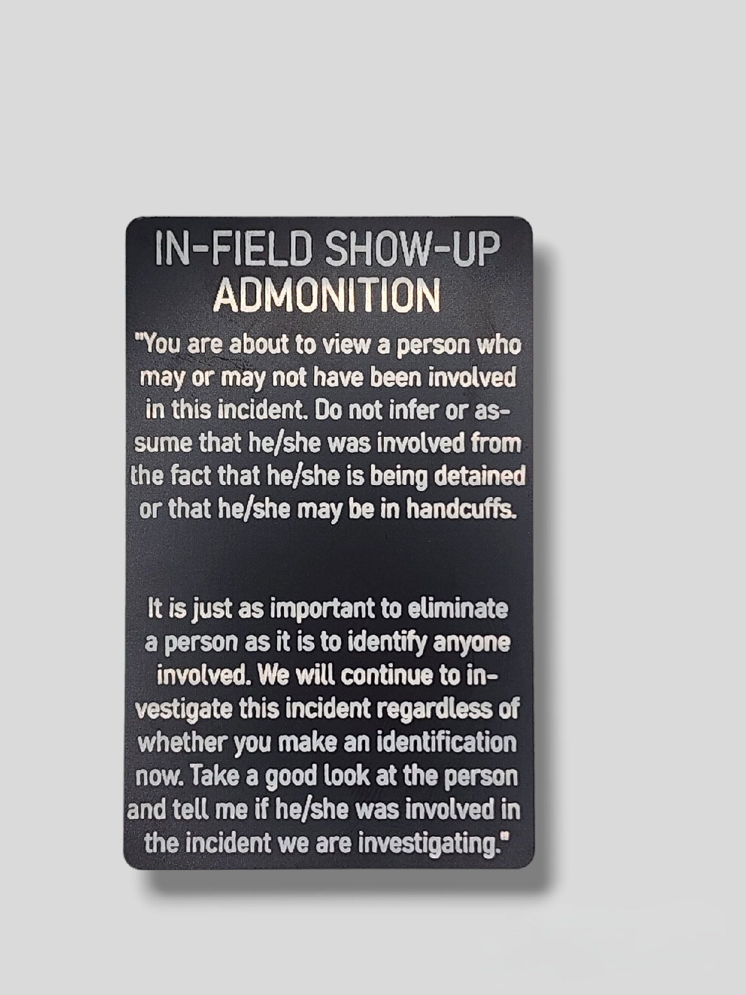 San Jose Police Dept. Miranda Warning & Admonition San Jose - Etsy