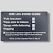 Metal NHTSA SFST Checklist Cards Walk and Turn, Hgn, One Leg Stand, Law ...