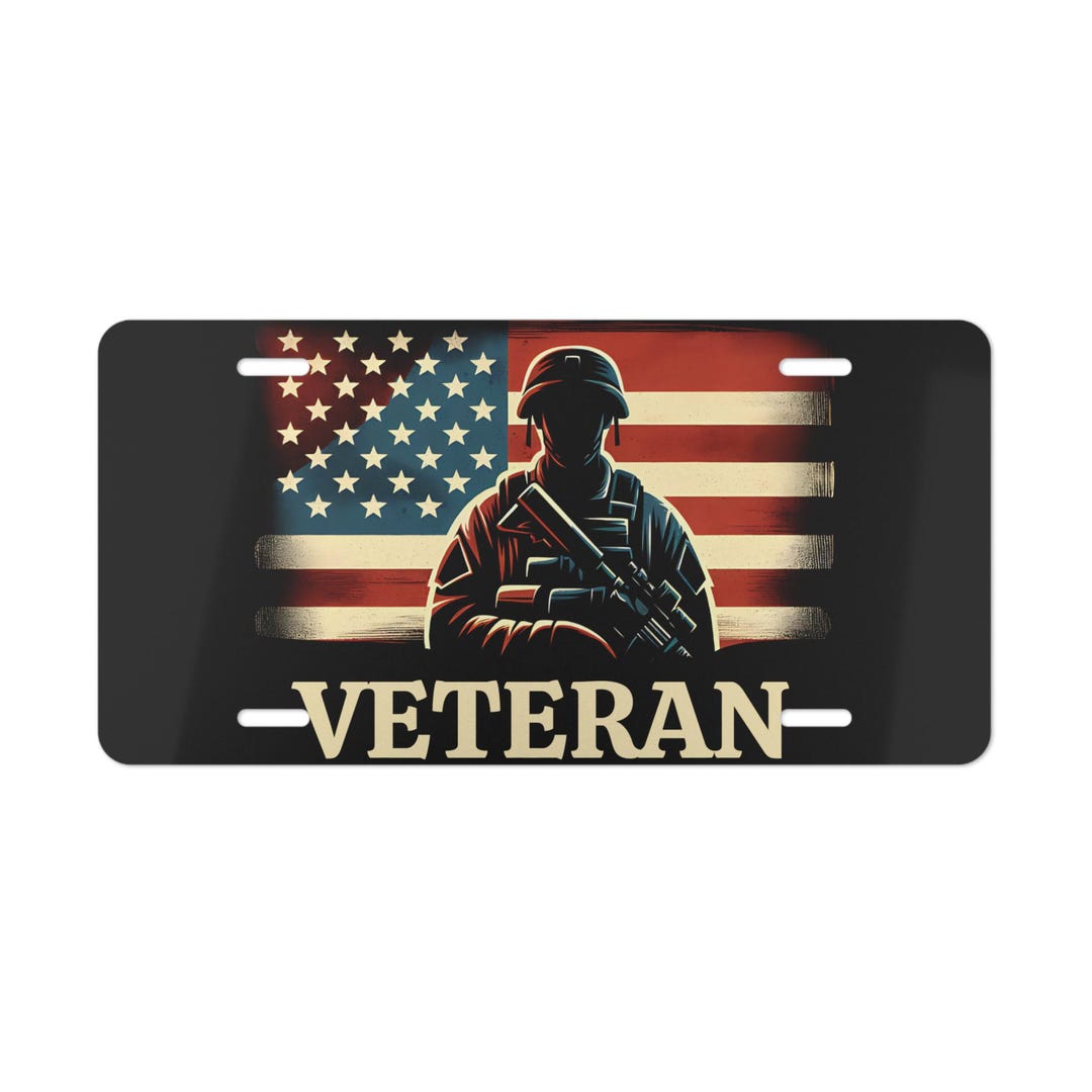 Veteran Tribute License Plate: Personalized Military & Patriotic Car ...