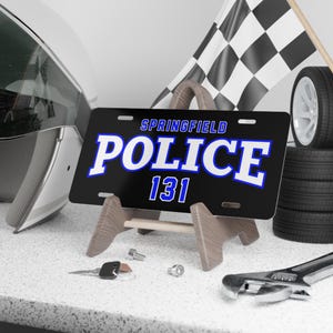 Police Department License Plate, Customizable Law Enforcement Badge ...