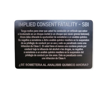 Indiana Implied Consent Metal Card - Etsy