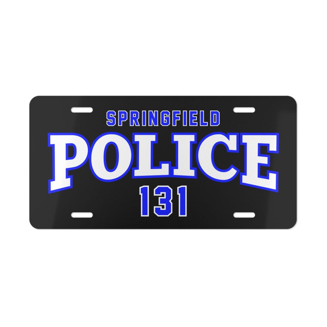 Police Department License Plate, Customizable Law Enforcement Badge ...