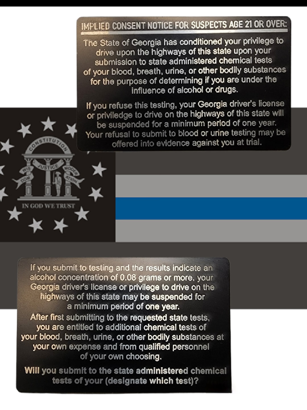 Georgia Implied Consent Card - Implied Consent, Georgia, Police ...