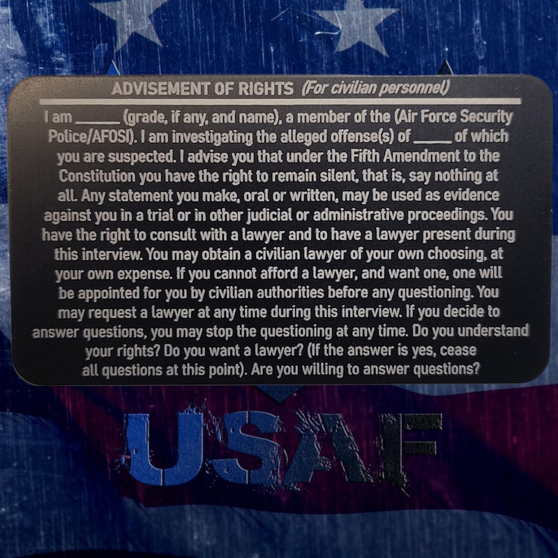 Miranda Rights Cards - Etsy