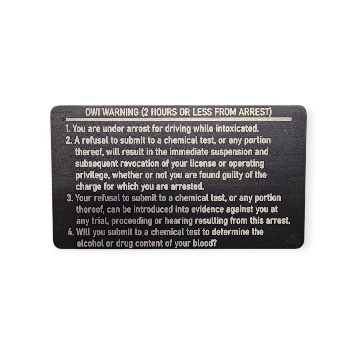 New York DWI Warning Metal Cards - New York, Law Enforcement Cards, Dwi ...