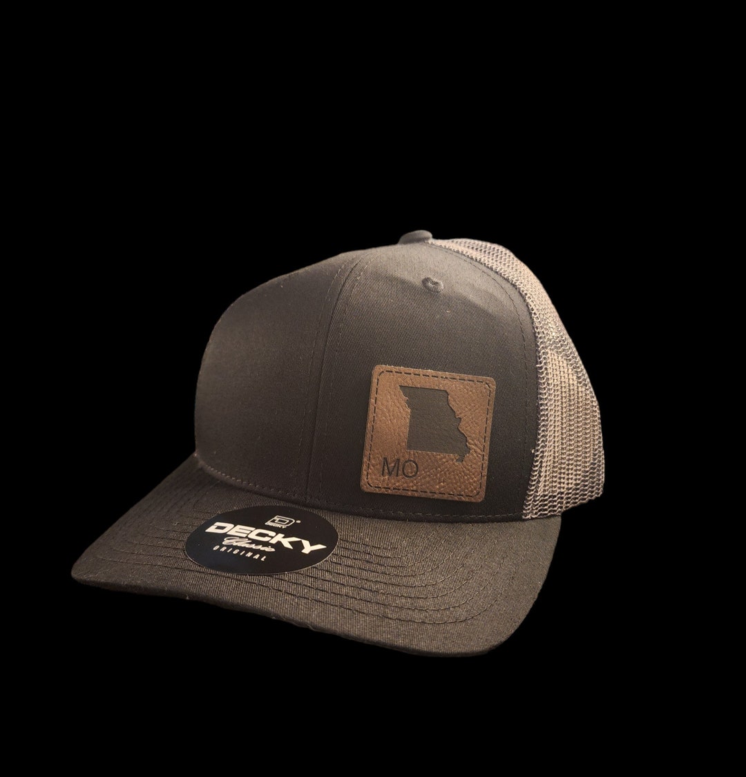 State Leather Patch Hat - State, Leather Hat, Patch Hat, Missouri, - Etsy