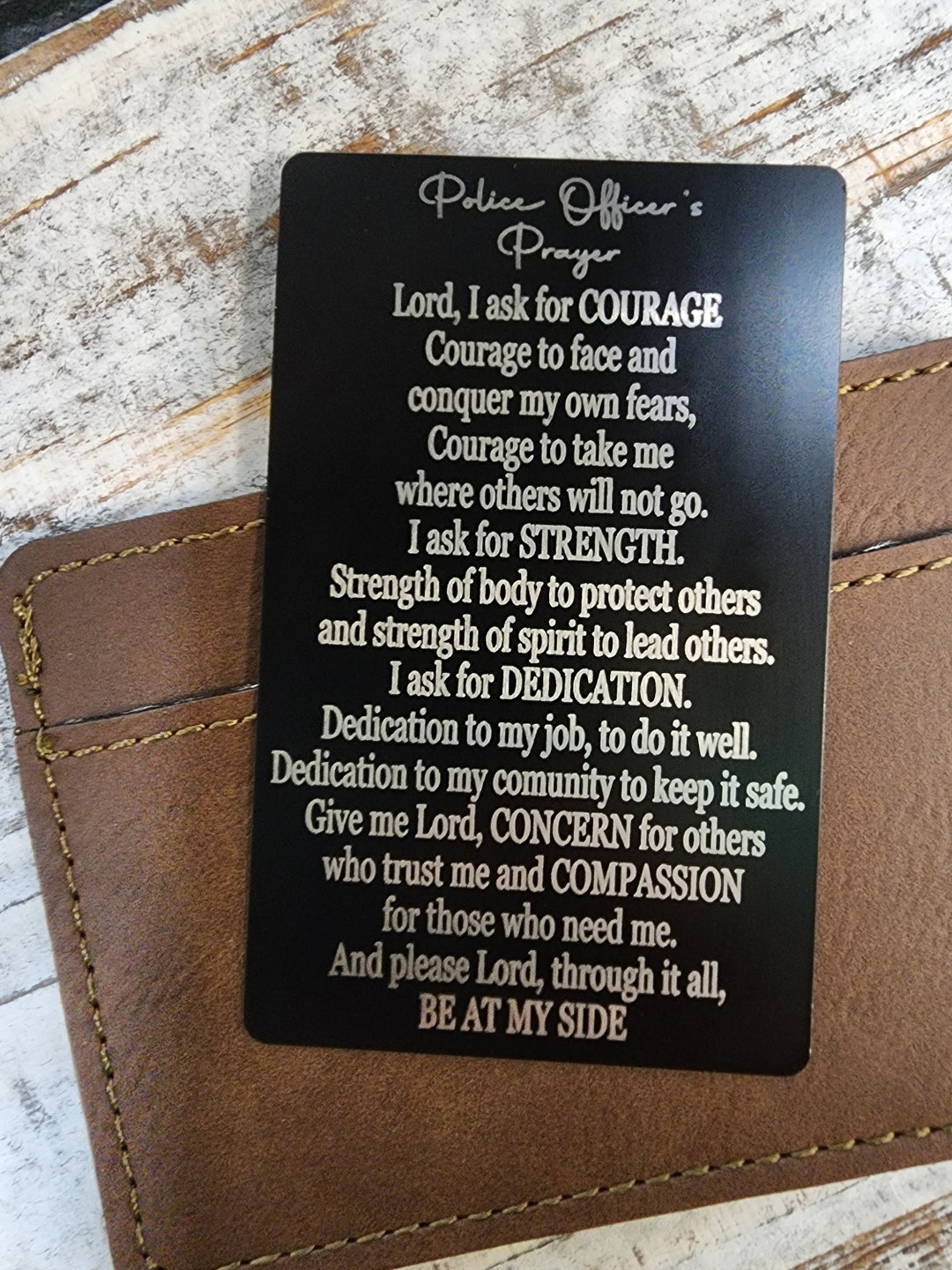 Personalized Police Insert Card, Police Officer's Prayer, Deputy ...