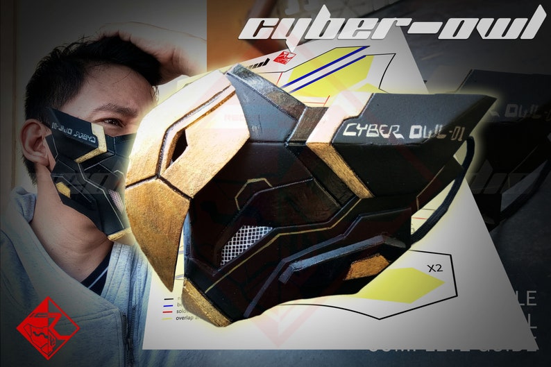 Cyber Owl Mask Template: DIY Cyberpunk Ninja Mask (PDF Tutorial) - Etsy