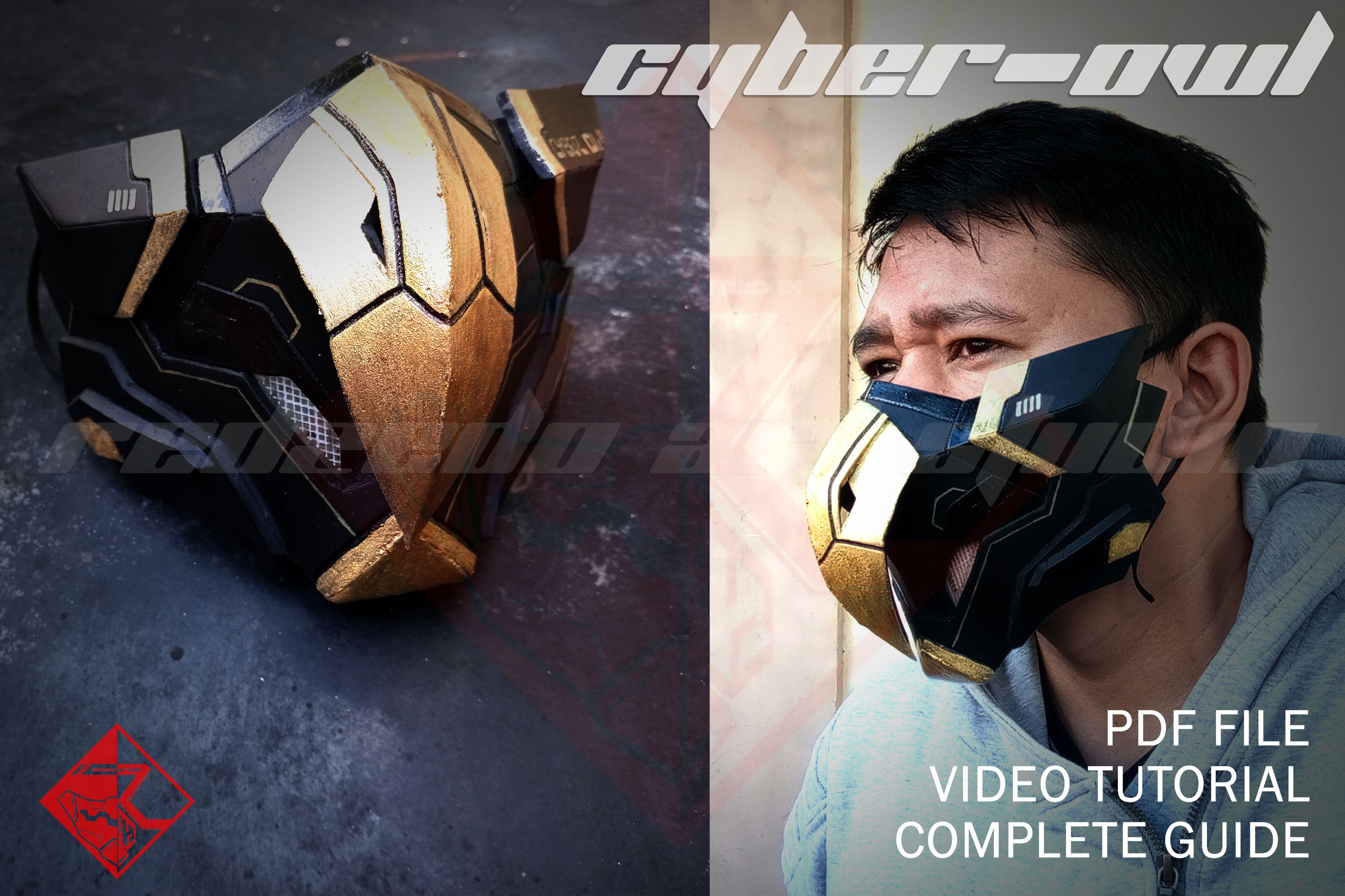 Cyber Owl Mask Template: DIY Cyberpunk Ninja Mask (PDF Tutorial) - Etsy