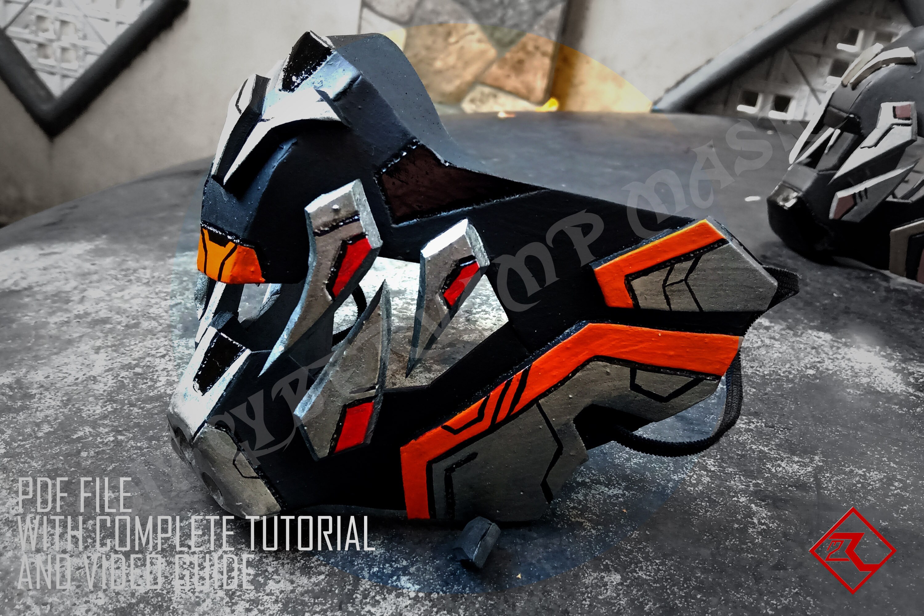 Mecha Vampire Mask Template. Eva Foam Mask. Do It Your Self. Complete ...