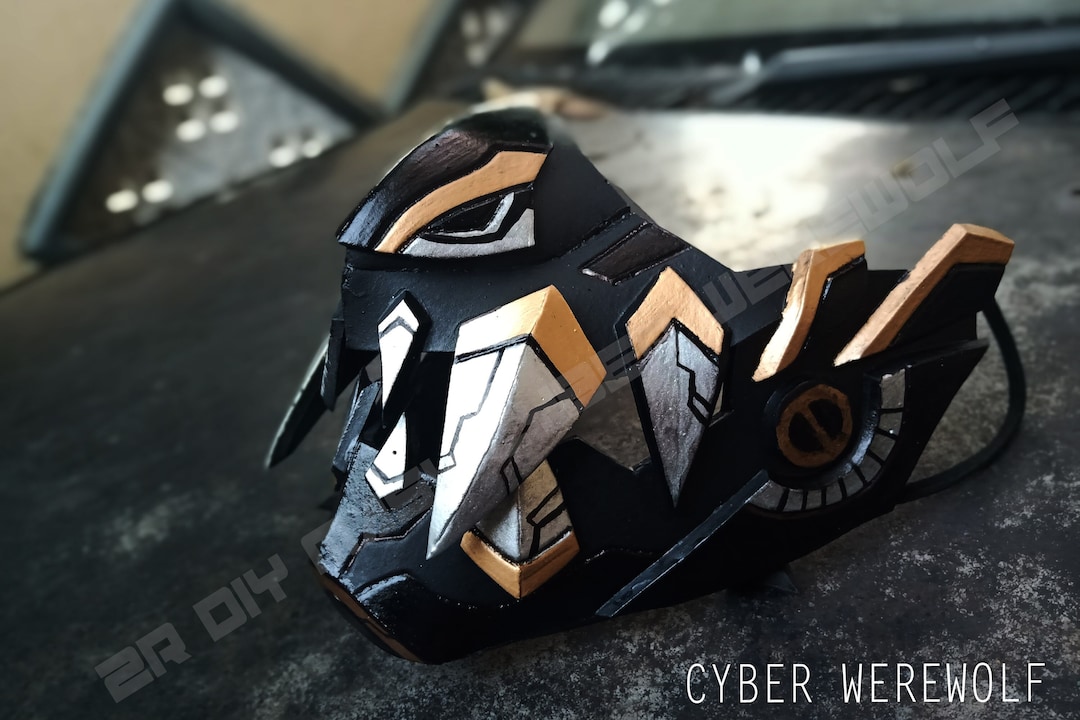 Cyber Werewolf Mask Template: DIY Foam Mask With Tutorial (PDF) - Etsy