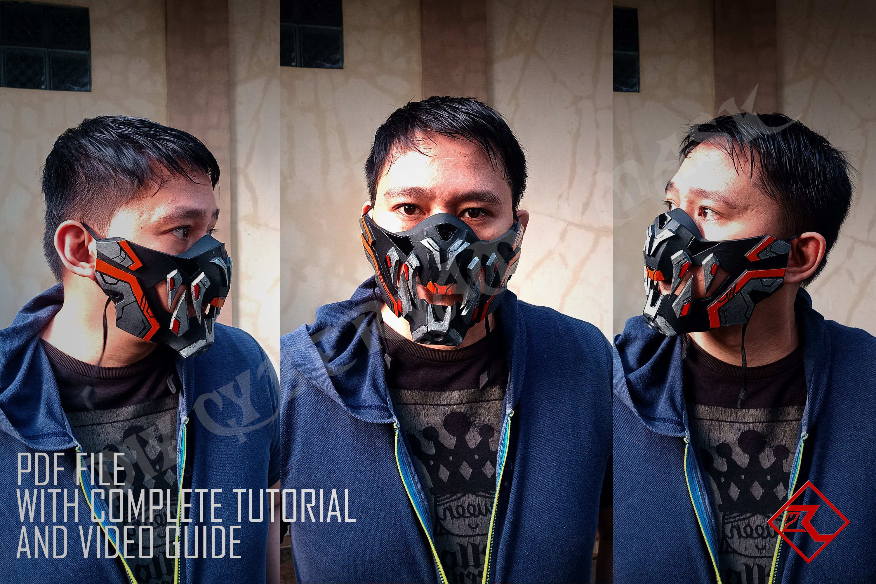 Foam Mask. Do It Yourself. Techwear Vampire. Eva Foam. Complete ...