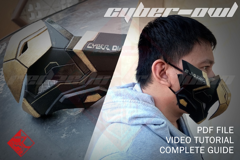 Cyber Owl Mask Template: DIY Cyberpunk Ninja Mask (PDF Tutorial) - Etsy