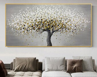 White Tree Painting | Etsy