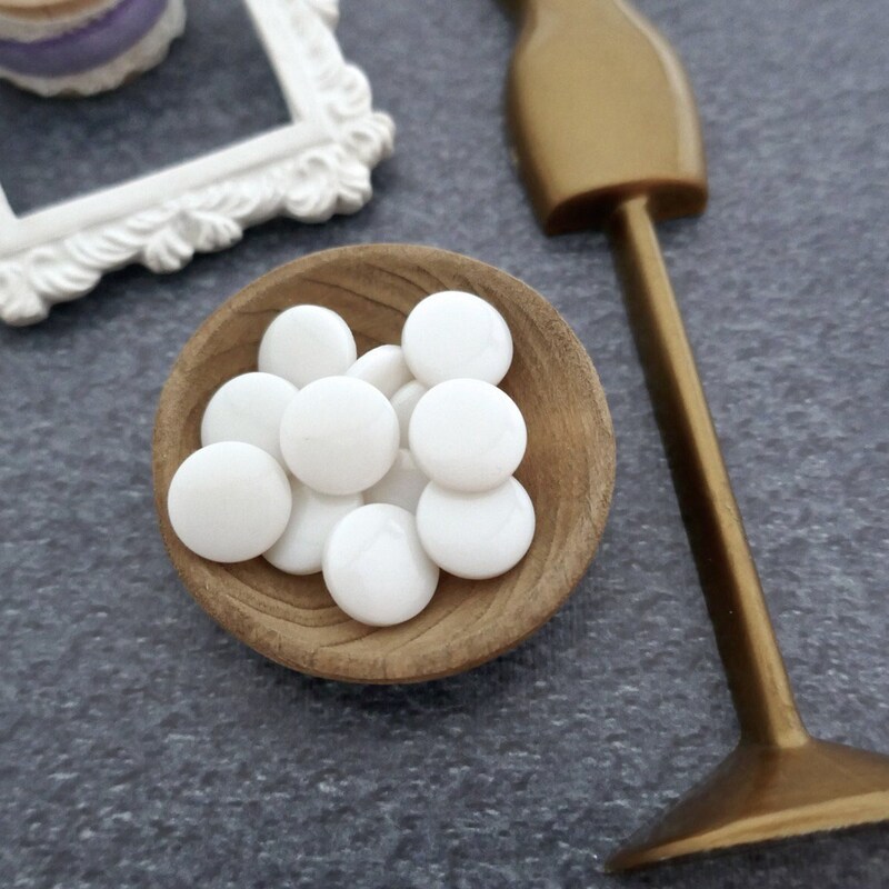 White Buttons - Etsy